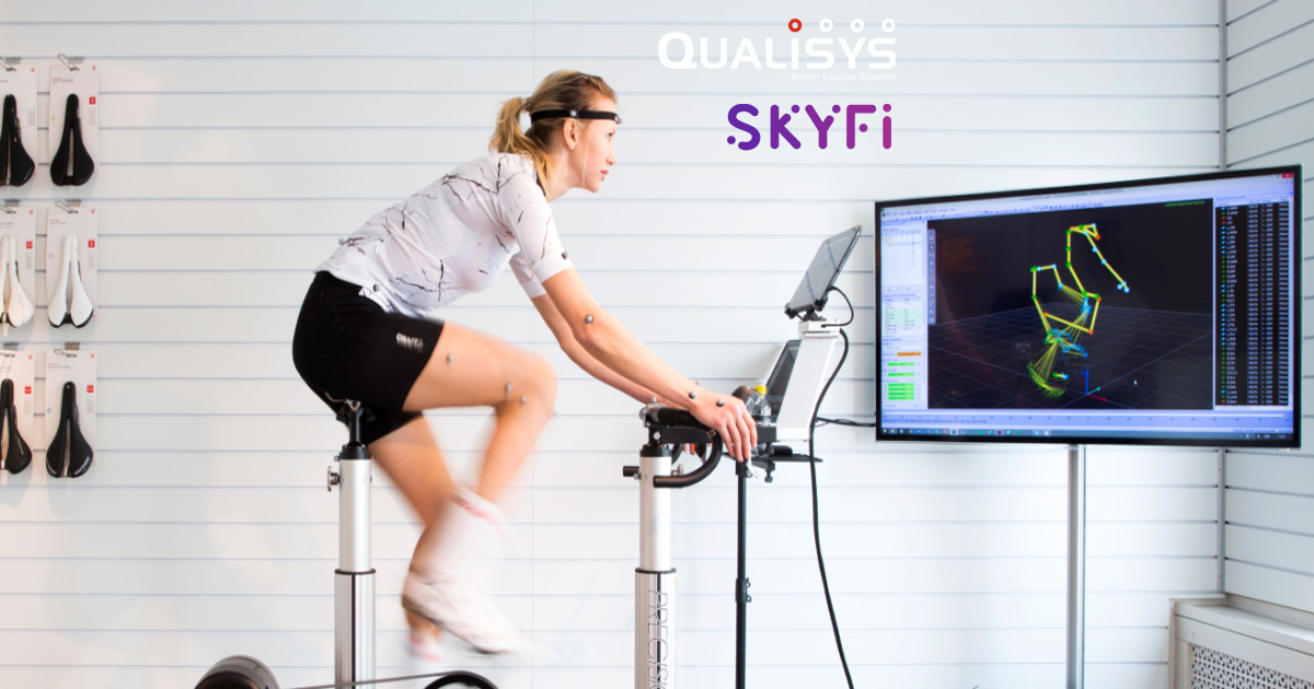 Ocena kolarza, bike fitting i analiza ruchu - Qualisys Skyfi